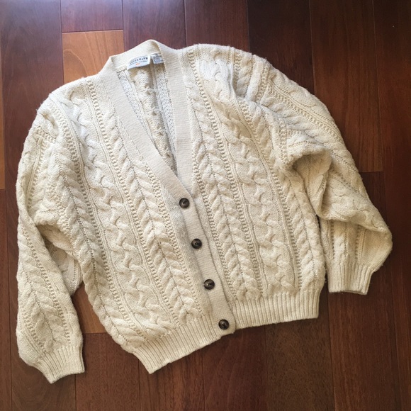 American Apparel | Sweaters | Chunky Cable Knit Cardigan | Poshmark